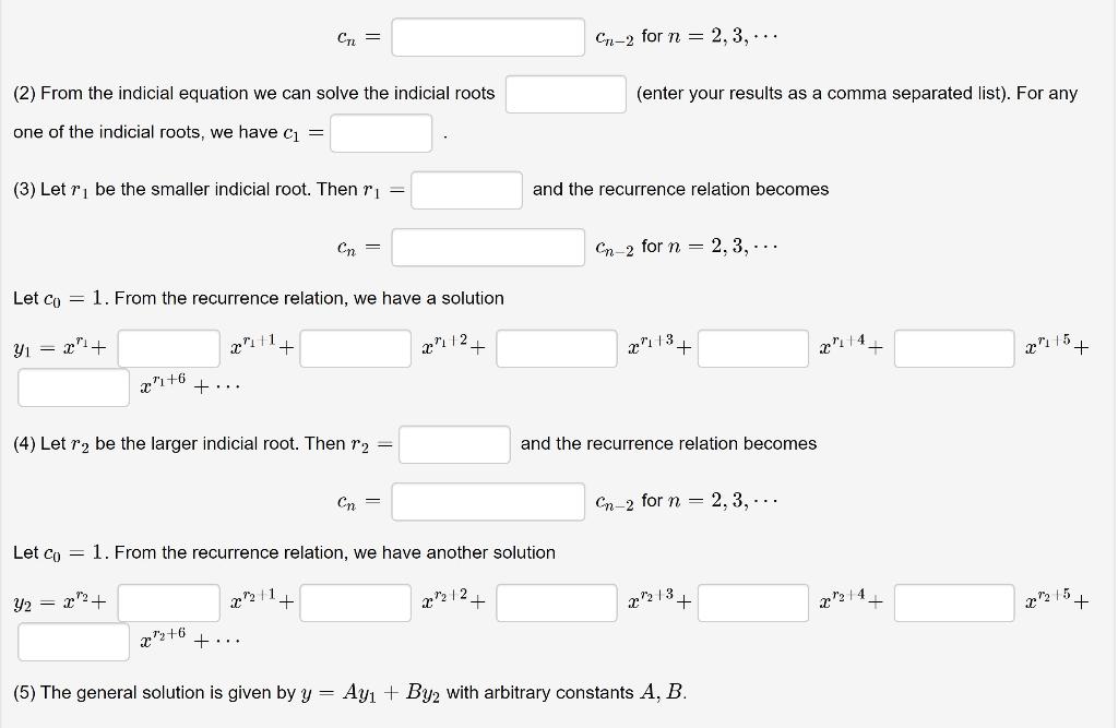 Solved (1 point) The second order equation | Chegg.com
