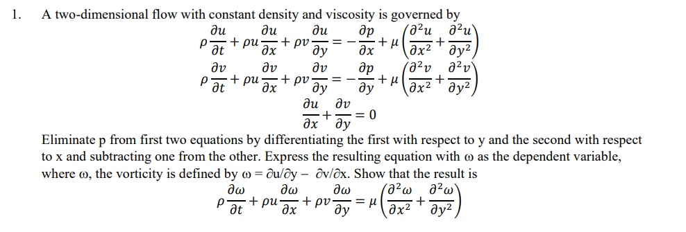 Solved A two-dimensional flow with constant density and | Chegg.com