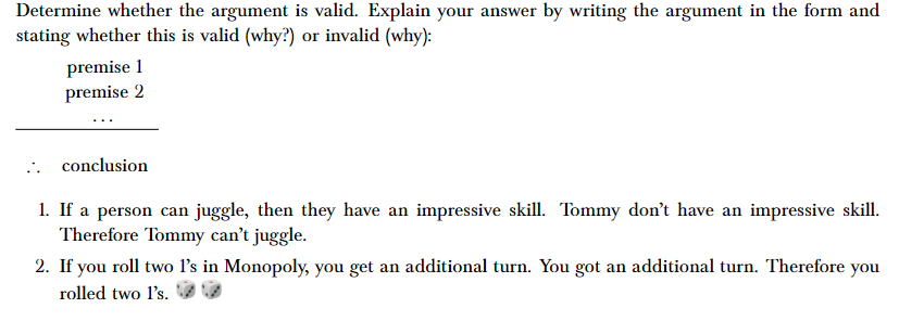 Solved Determine whether the argument is valid. Explain your | Chegg.com