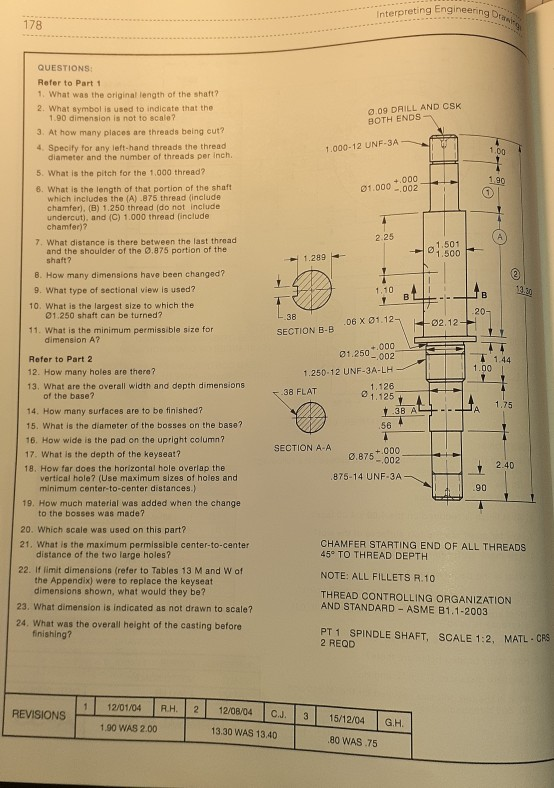 Solved Question 1 through 24 pages 178, Drawing A-57 ( | Chegg.com