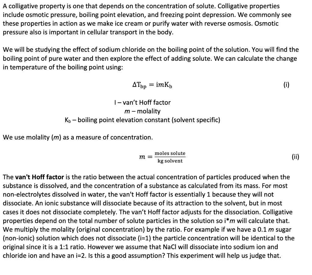 Solved A colligative property is one that depends on the | Chegg.com