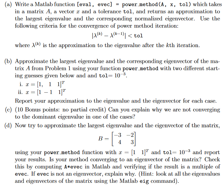 A Write A Matlab Function [eval In A Matrix A A