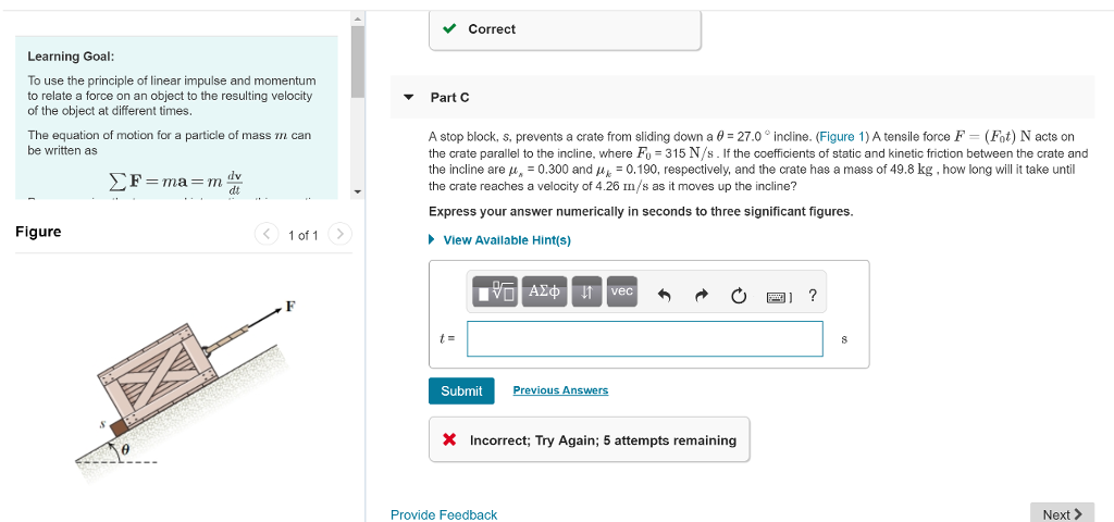 Solved Correct Learning Goal To use the principle of linear | Chegg.com