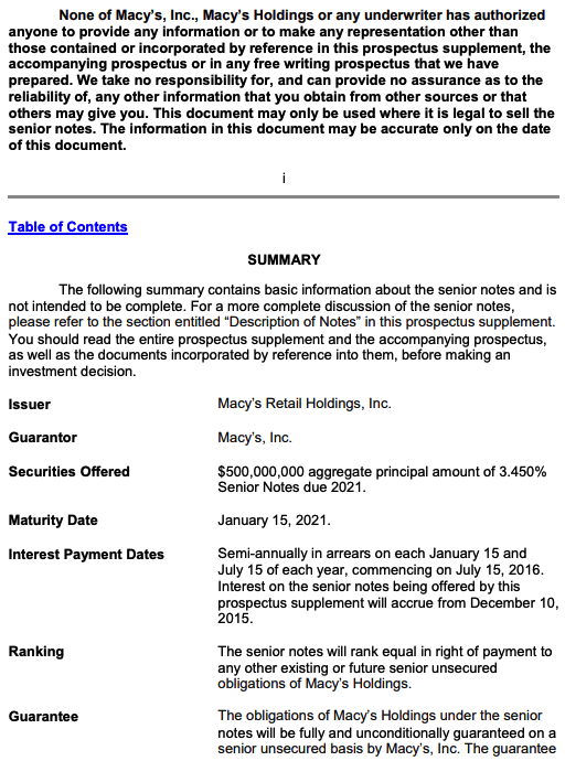 Case 1 Debt Footnote Macy's The purpose of this case | Chegg.com