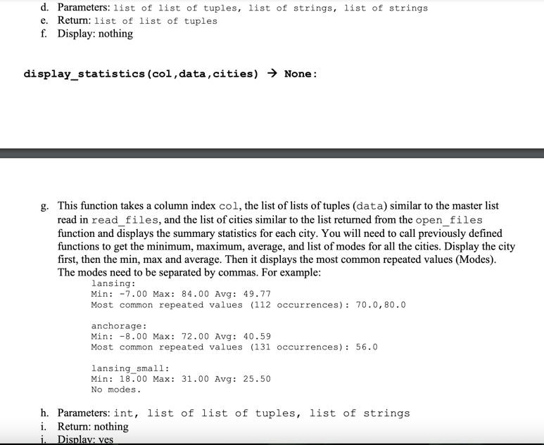 In this assignment, you will practice with lists of | Chegg.com