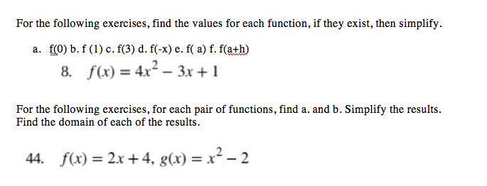 Solved For the following exercises, find the values for each | Chegg.com
