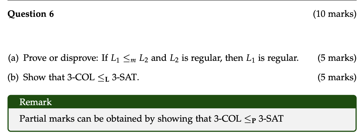 Solved (a) Prove or disprove: If L1≤mL2 and L2 is regular, | Chegg.com