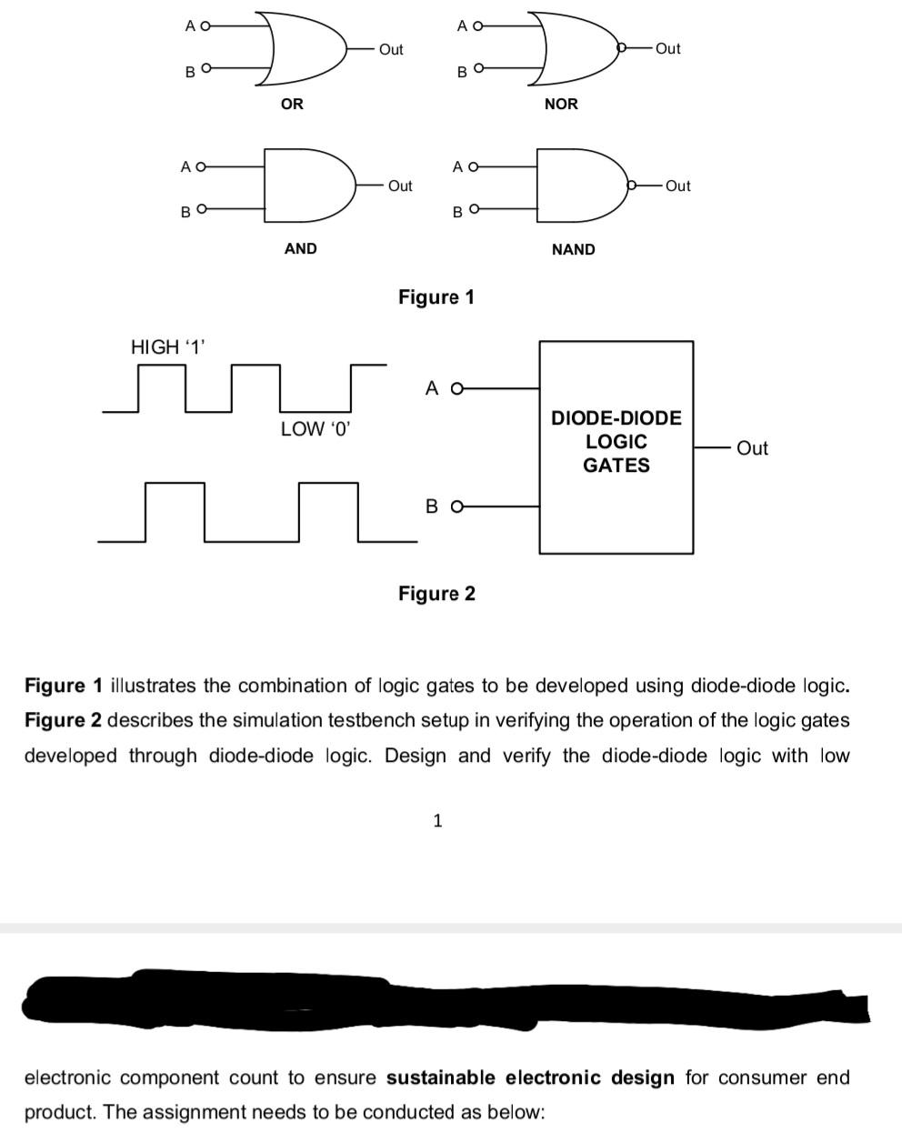 Solved Design logic gate with use of pn junction,led,5v | Chegg.com