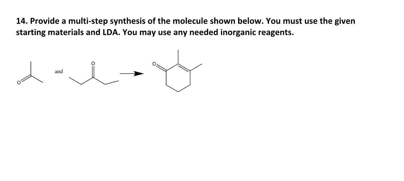 14. Provide a multi-step synthesis of the molecule | Chegg.com