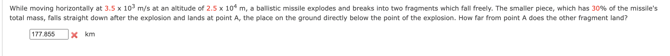 Solved × km | Chegg.com