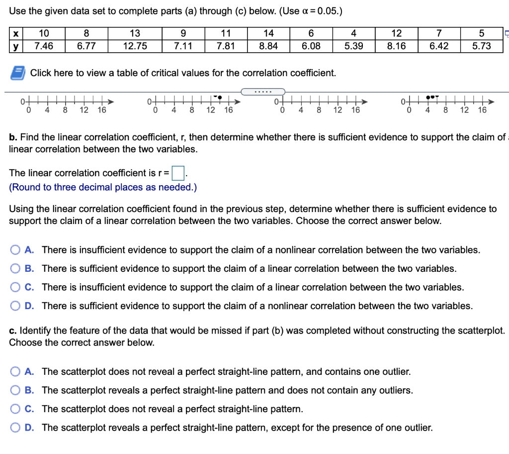 Solved Use the given data set to complete parts (a) through | Chegg.com
