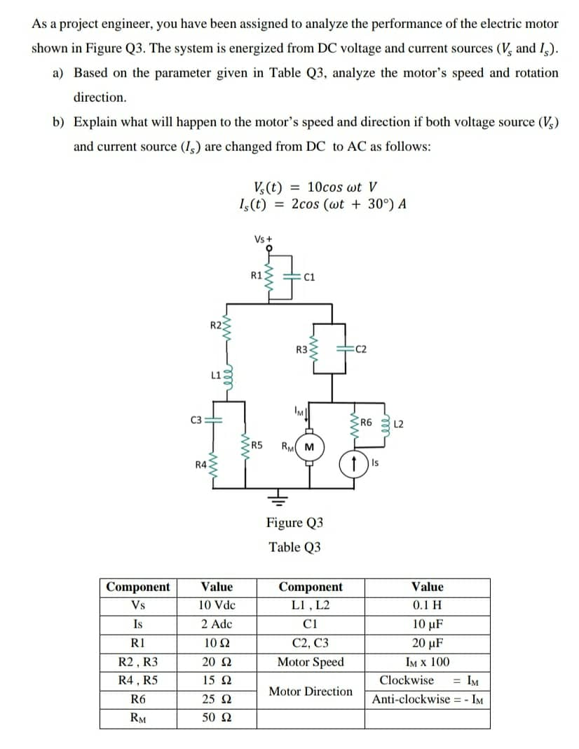 Solved As a project engineer, you have been assigned to | Chegg.com