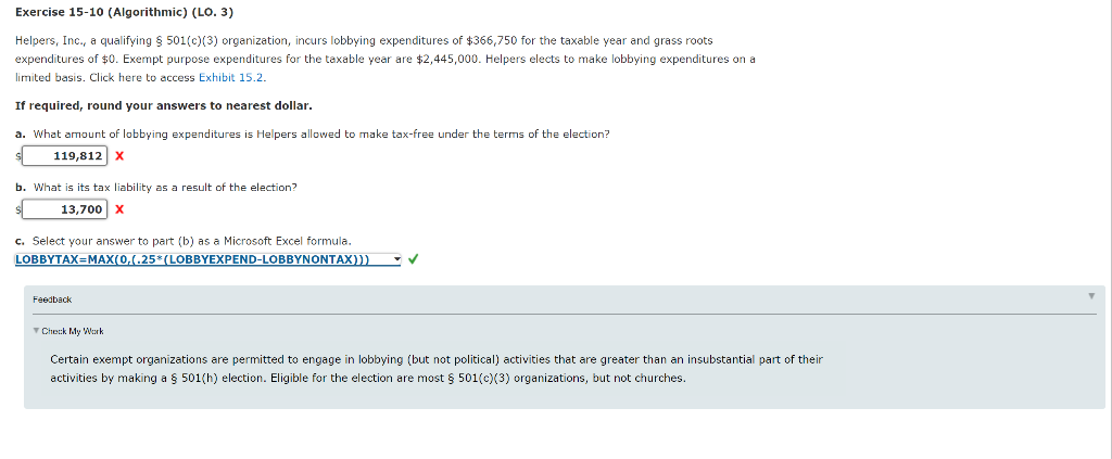 Solved Exercise 15-10 (Algorithmic) (LO. 3) Helpers, Inc., a | Chegg.com