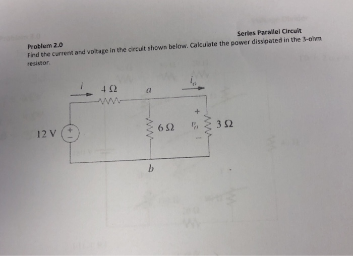 Solved FIND THE CURRENT AND VOLTAGE IN THE CIRCUIT SHOWN | Chegg.com