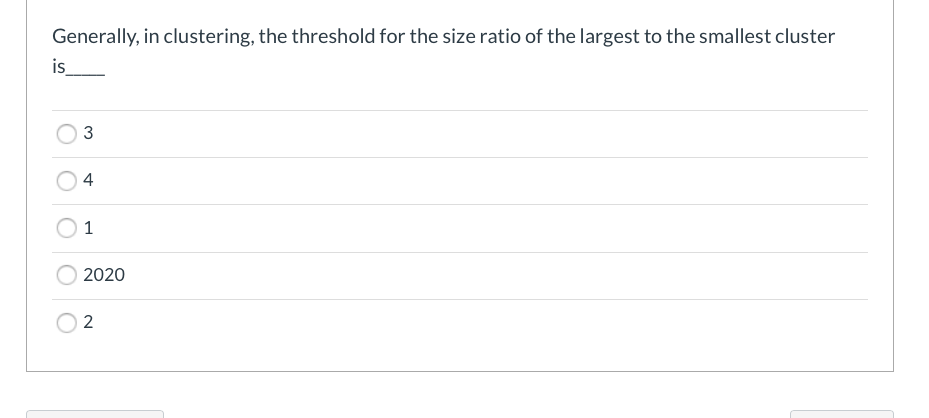 Solved Generally, in clustering, the threshold for the size | Chegg.com
