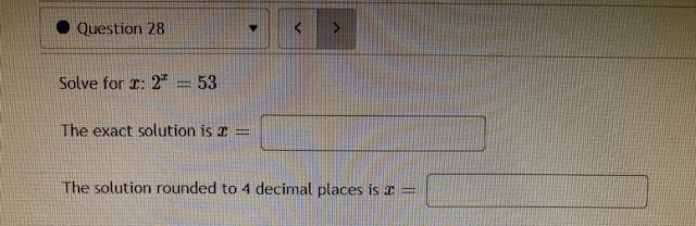 Solved Solve for x:2x=53 The exact solution is x= The | Chegg.com