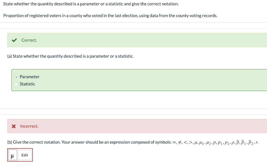 Solved: State Whether The Quantity Described Is A Paramete... | Chegg.com