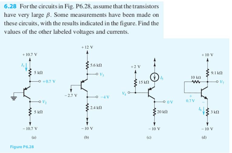 Solved 6.28 For the circuits in Fig. P6.28, assume that the | Chegg.com