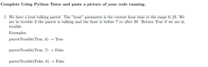 Solved Complete Using Python Tutor and paste a picture of | Chegg.com