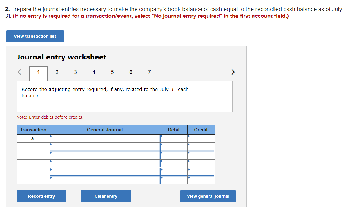 Solved The Following Information Is Available To Reconcile Chegg