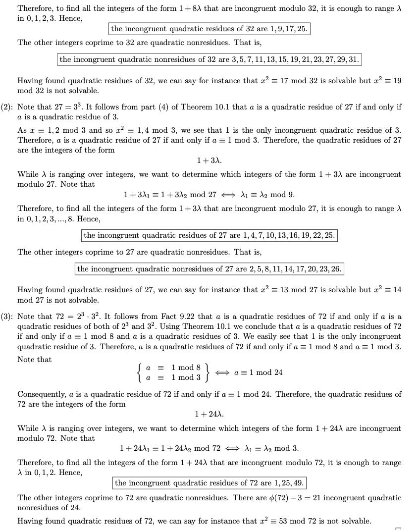 Solved (4) (a) Determine whether the congruence \[ x^{2} | Chegg.com