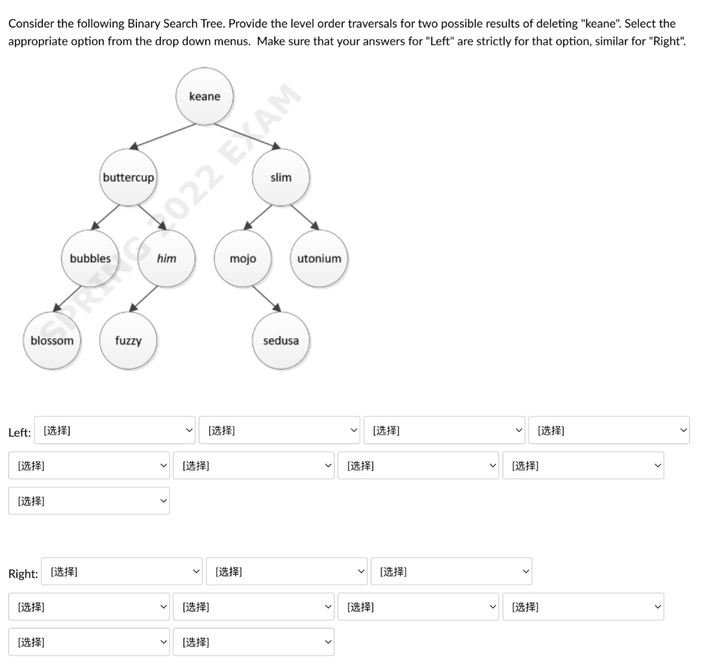 Solved plz help with this, delete the root node from the | Chegg.com