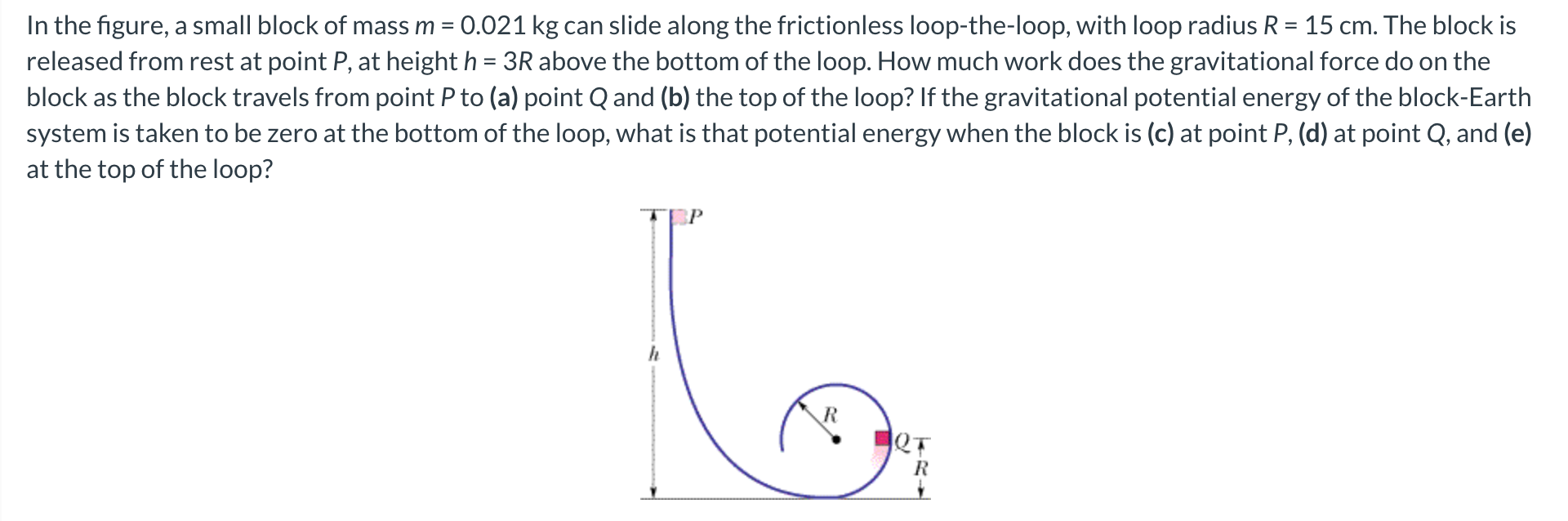 Solved A small block of mass m = 0.021 kg can slide along | Chegg.com