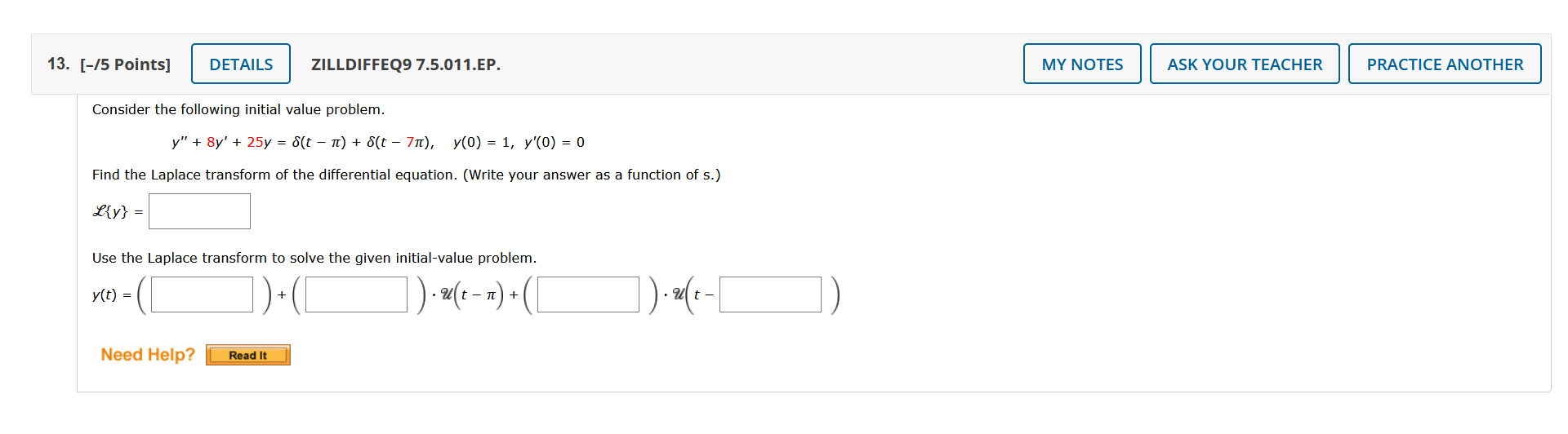 Solved Consider the following initial value problem. | Chegg.com