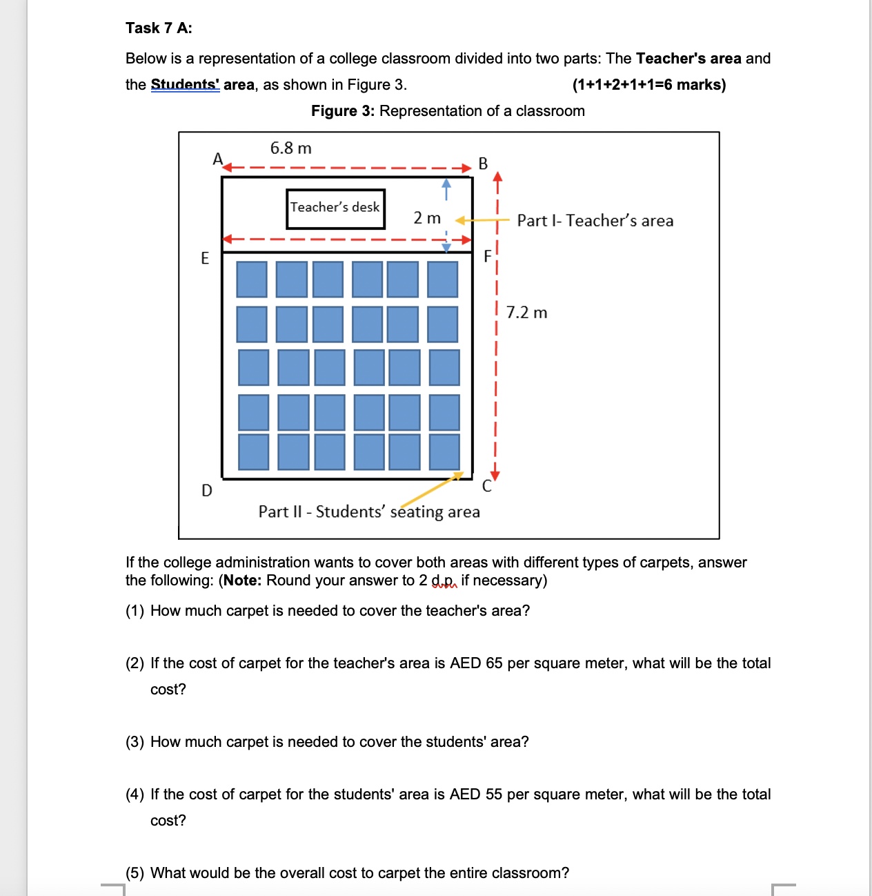 Solved Task 7 A: Below is a representation of a college | Chegg.com