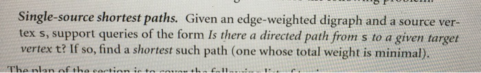 Solved Single-source shortest paths. Given an edge-weighted | Chegg.com