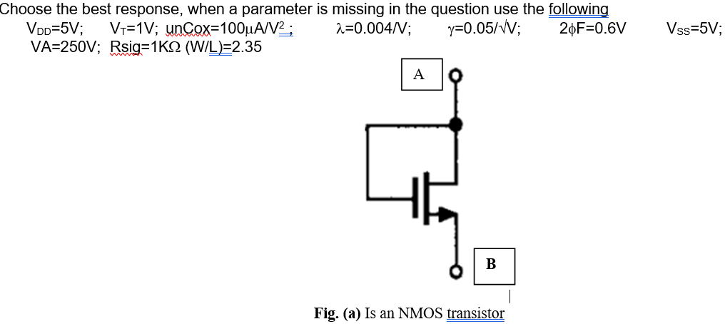 Solved Choose the best response, when a parameter is missing | Chegg.com