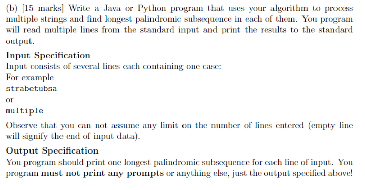 Solved [20 marks] Dynamic Programming and Reduce to Known; | Chegg.com