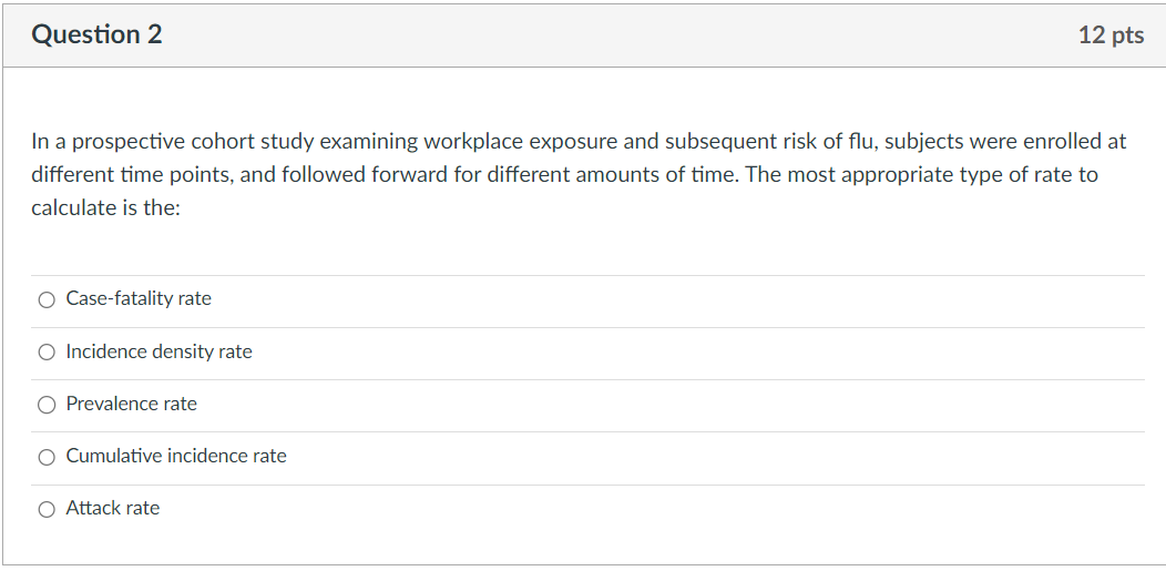 Solved In a prospective cohort study examining workplace | Chegg.com