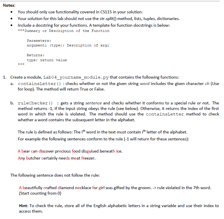 Solved Notes: - You should only use functionality covered in | Chegg.com