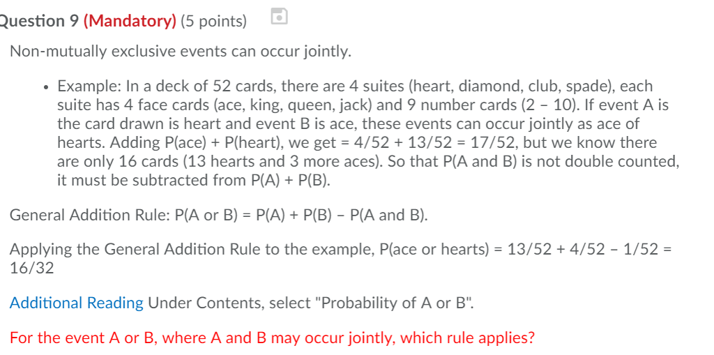 Solved Question 9 (Mandatory)(5 points) Non-mutually | Chegg.com