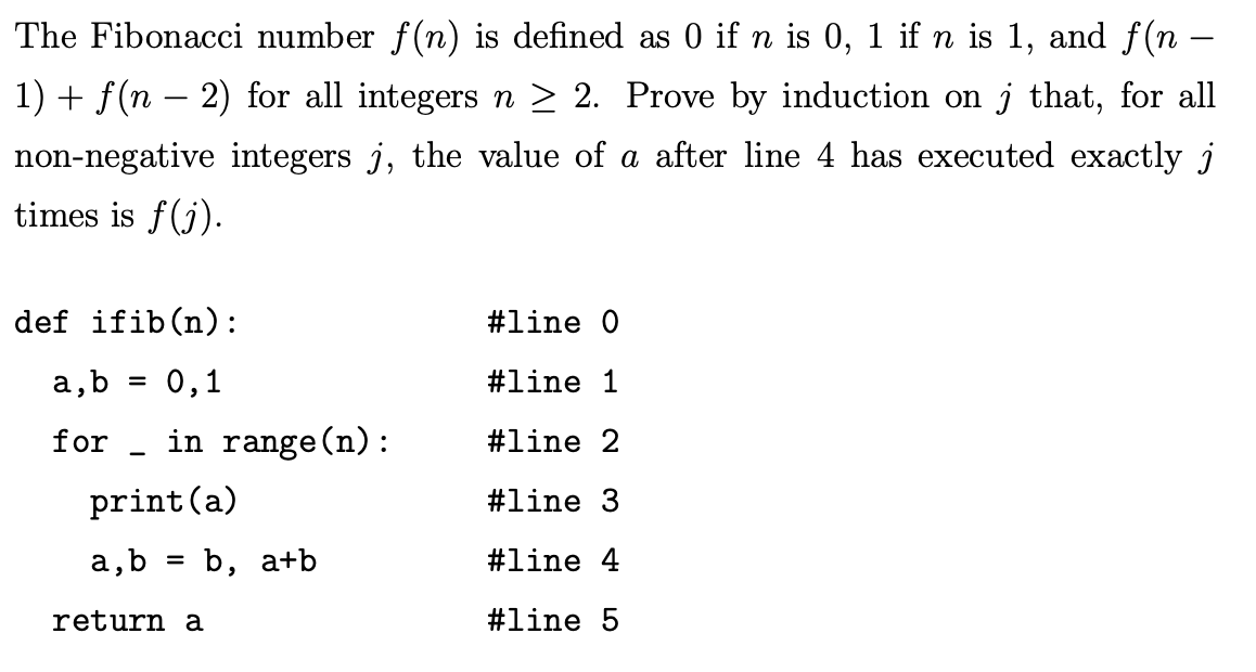Solved The Fibonacci number f(n) is defined as 0 if n is 0,1 | Chegg.com