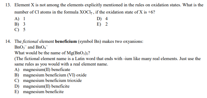 Solved 13. Element X is not among the elements explicitly | Chegg.com