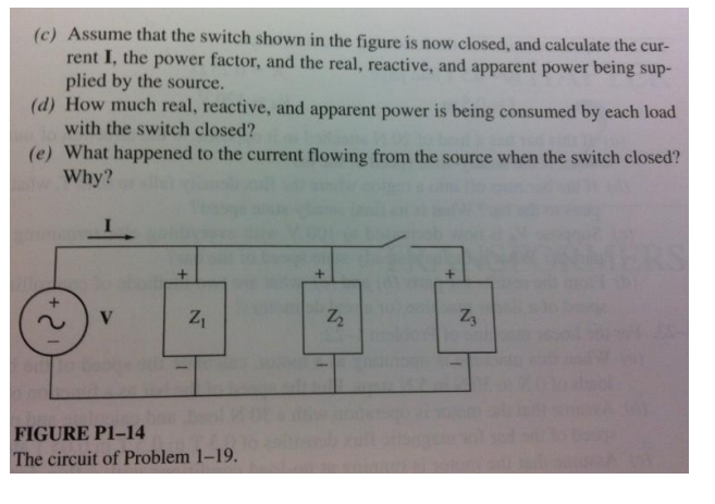 Solved 1-19. Figure Pl-14 shows a simple single-phase ac | Chegg.com