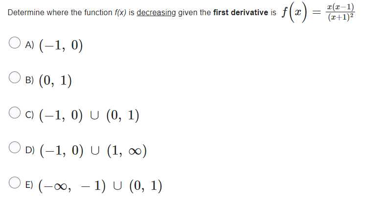 Solved Determine where the function f(x) is decreasing given | Chegg.com