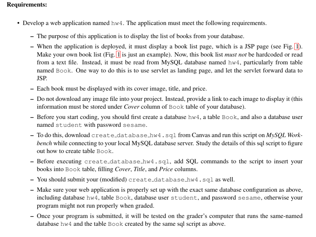 Solved Hello I need some help developing this JAVA Web | Chegg.com