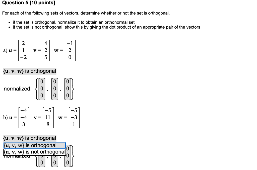 Solved Question 5 [10 points] For each of the following sets | Chegg.com