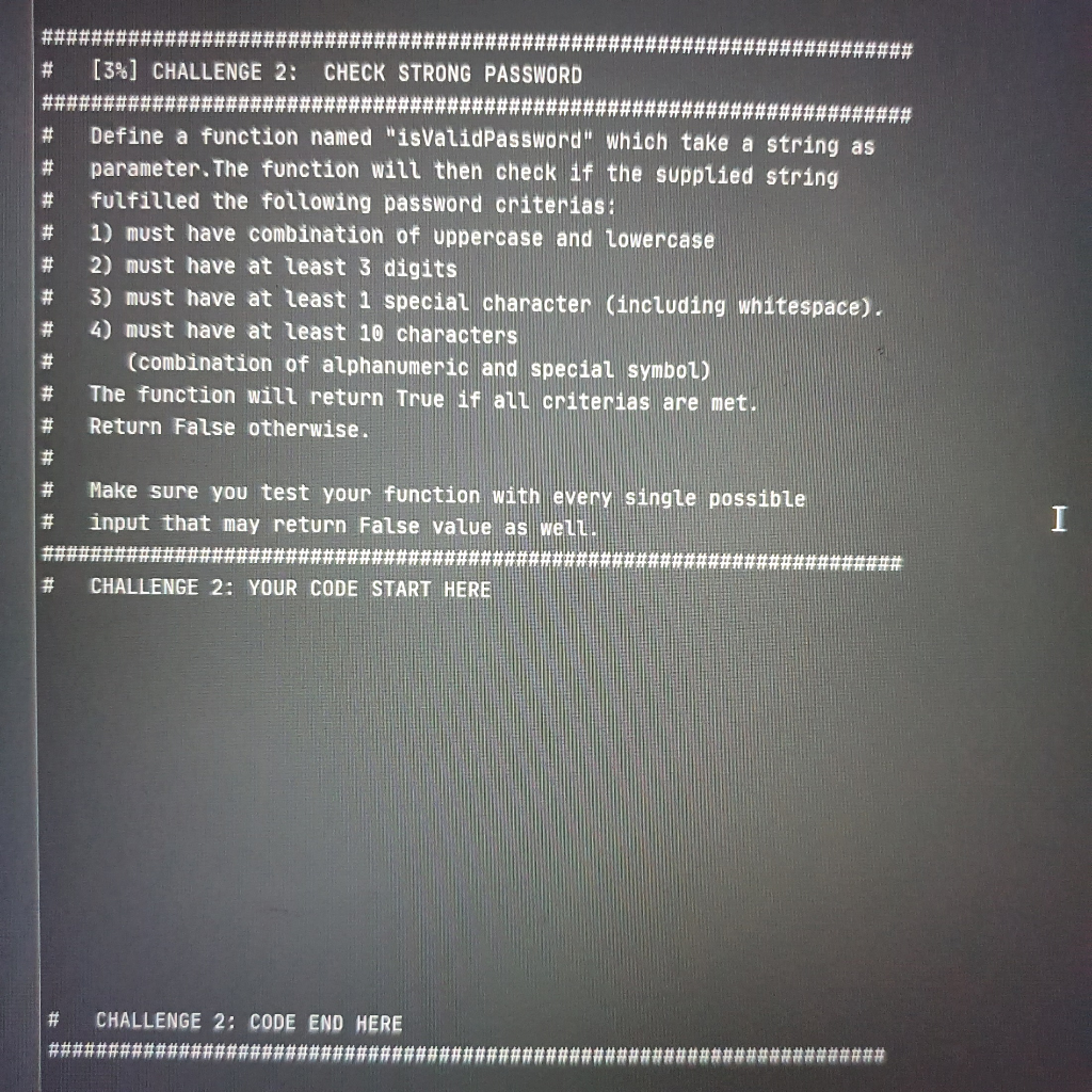 Solved Python IDE 3 CHALL