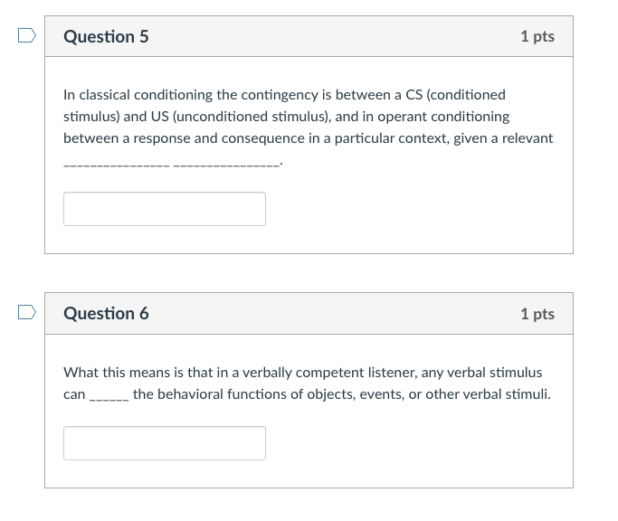 Solved Question 5 1 pts In classical conditioning the | Chegg.com