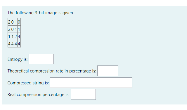 Solved The following 3-bit image is given. 2010 2011 1124 | Chegg.com