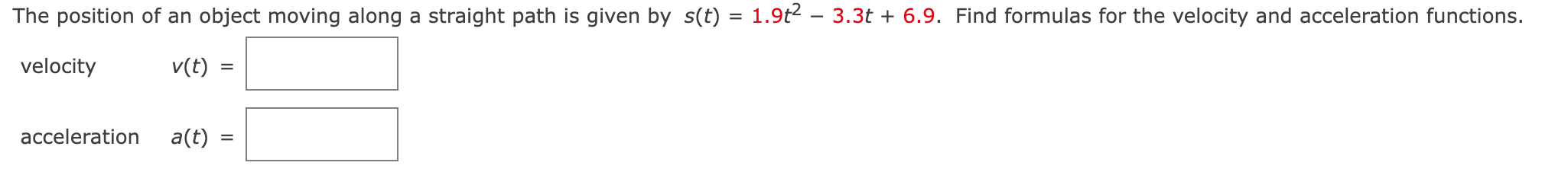 Solved The position of an object moving along a straight | Chegg.com