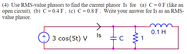 Solved (3) Use RMS-value phasors to find the voltage phasor | Chegg.com
