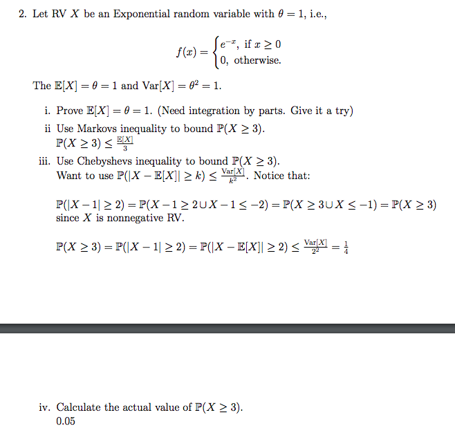 Solved 2. Let RV X be an Exponential random variable with θ | Chegg.com