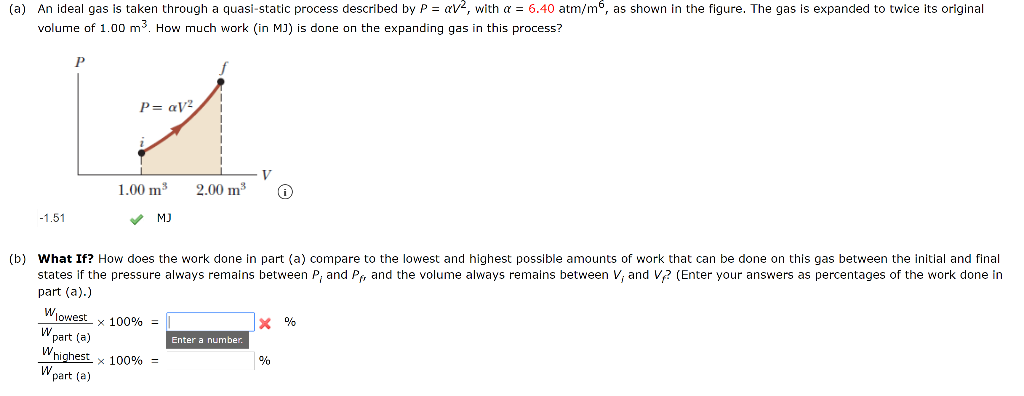 Solved (a) An ideal gas is taken through a quasi-static | Chegg.com