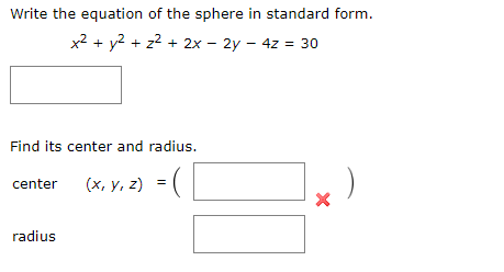 Solved Find equations of the spheres with center (3,-2, 6) | Chegg.com