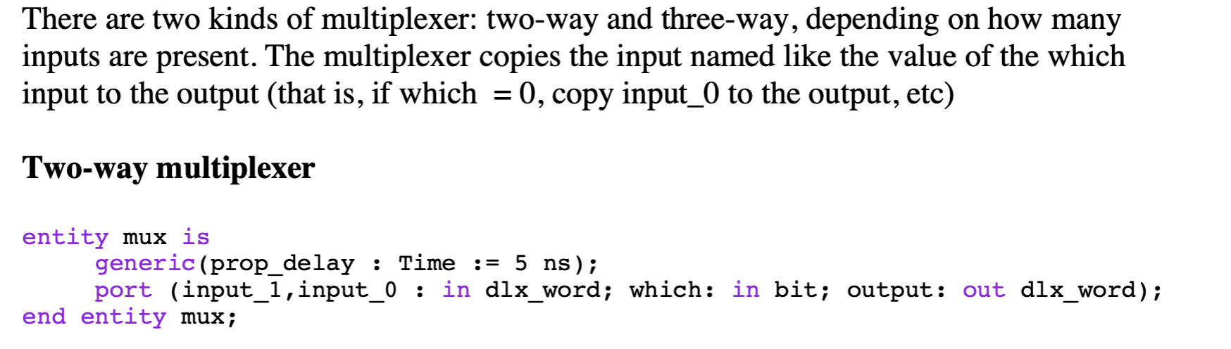 Solved There are two kinds of multiplexer: two-way and | Chegg.com